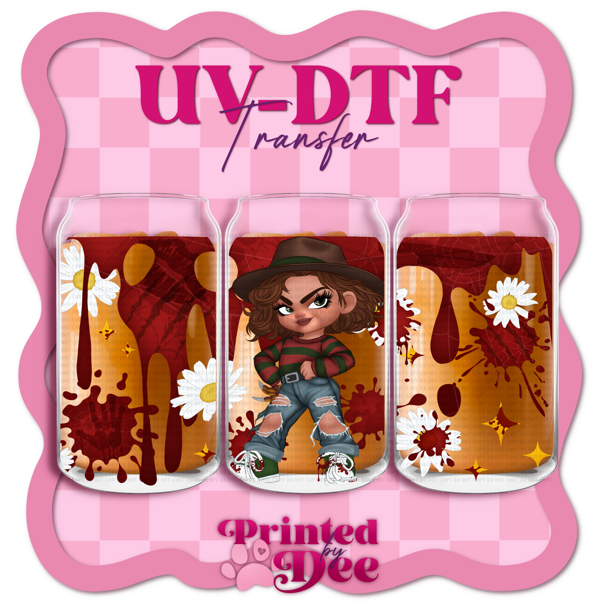 #124 Horror Freddy UV DTF – Mr and Mrs DTF